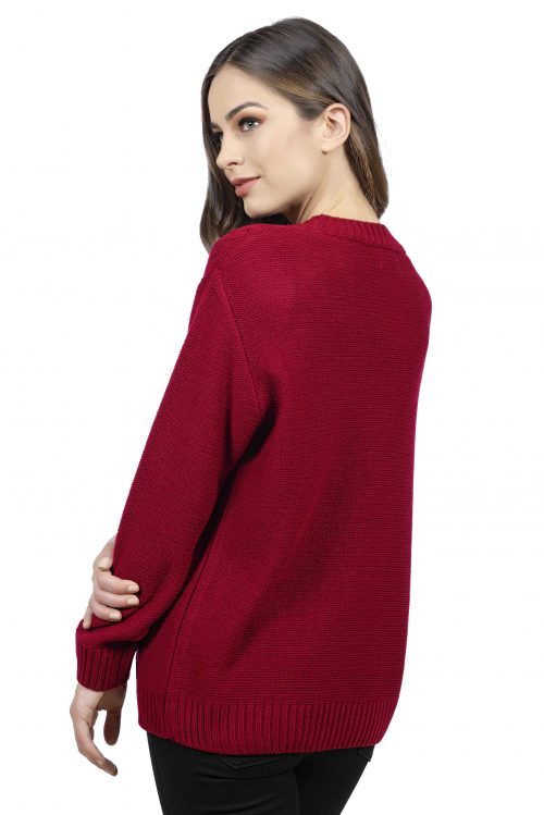 Suéter cerrado con dibujo entrelazado | LOANA Sitio Mayoreo