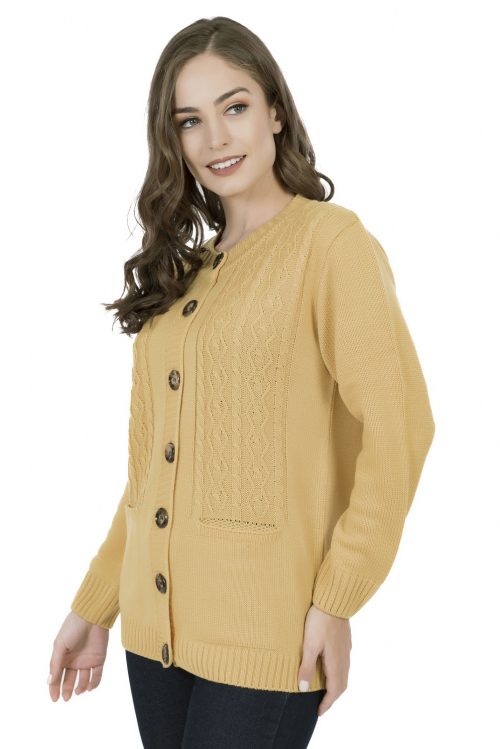 Sueter grueso de bolsas integradas con botones | LOANA Sitio Mayoreo